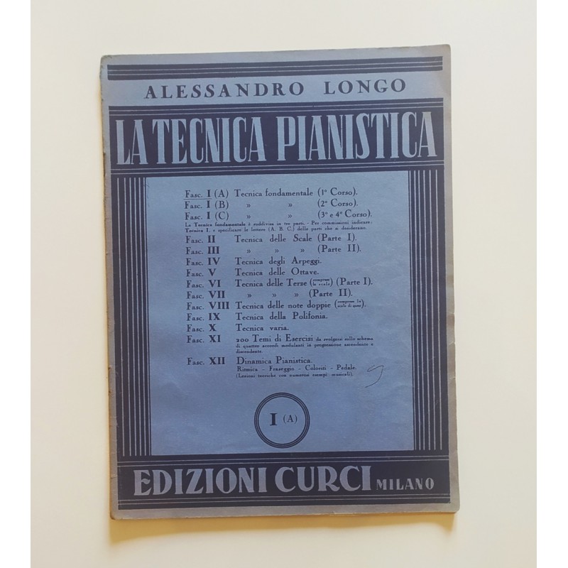 Alessandro Longo La tecnica Pianistica 1972