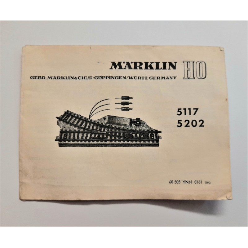Marklin HO 5117 5202 scambi elettromagnetici manuale 68505 ynn 0161ma